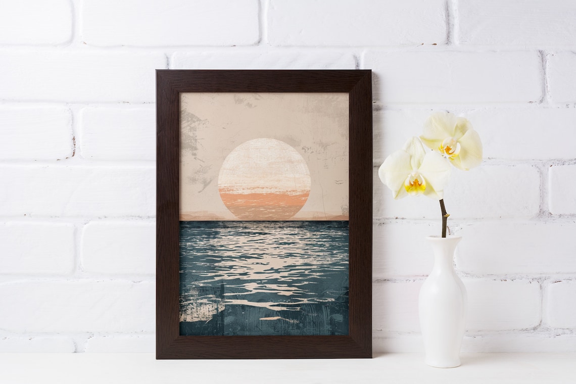 Minimalist Abstract Sunset Minimalist Art Abstract Print Abstract Wall ...