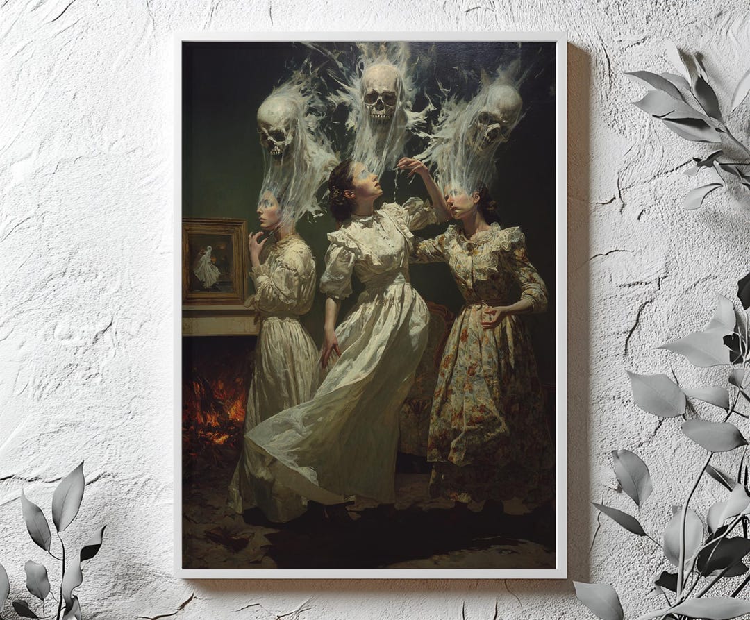 Victorian Seance Art Print: Haunted Spiritualism Wall Art (UNFRAMED or ...