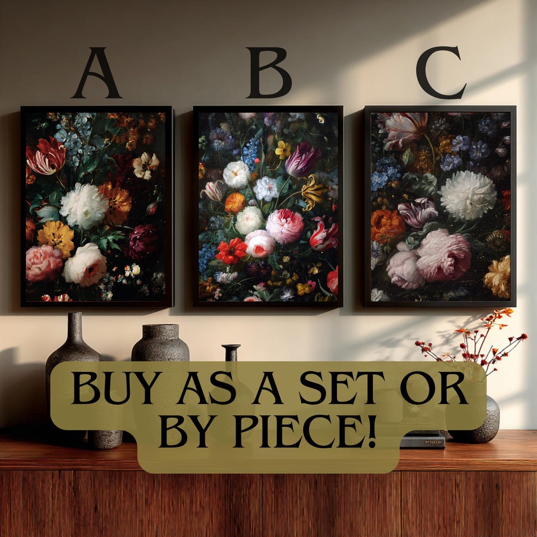 Dutch Baroque Floral Still Life Posters | Oil Painting Prints | Dark ...