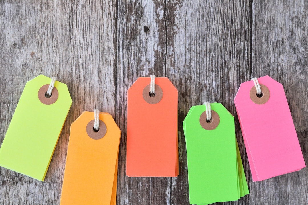 Colourful Blank Neon Parcel Tags: DIY Craft & Scrapbooking Projects ...