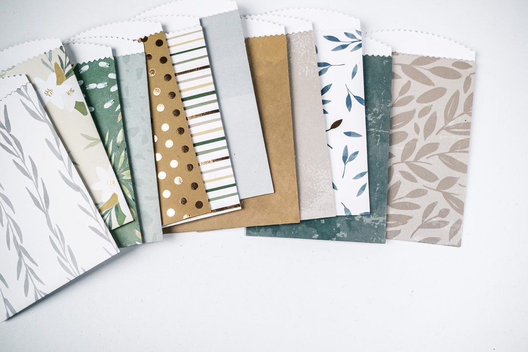 NEW Paper Pockets 12 4x3in Garden Mix Spring Print Sachets Pattern ...