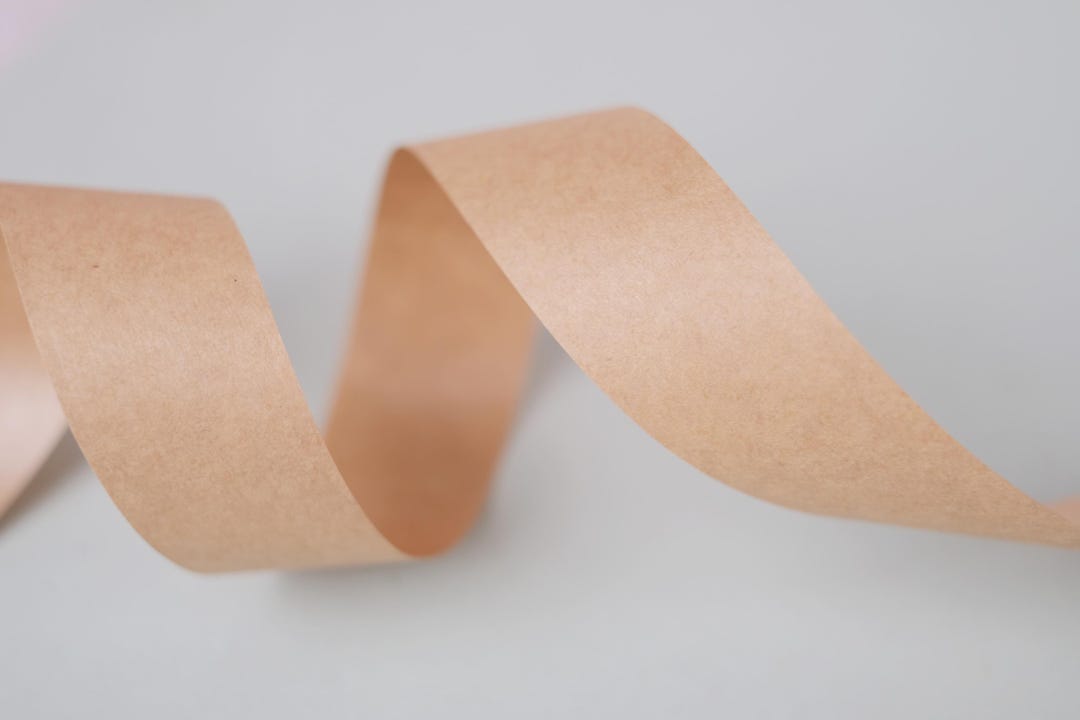 30mm Eco-friendly Kraft Paper Ribbon Roll for Gift Wrapping, Crafts ...