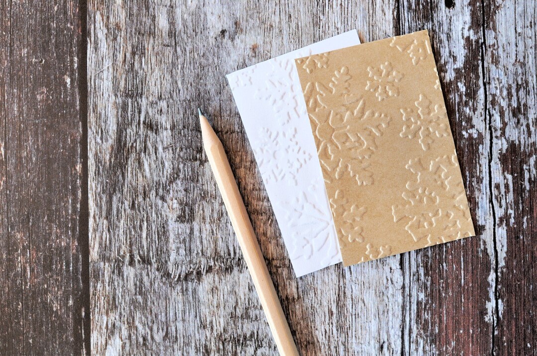 Embossed Snowflake Mini Envelopes: Kraft or White, Set of 10 - Etsy