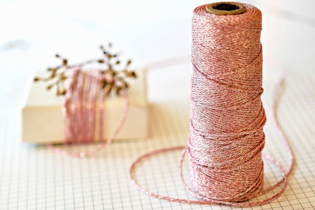 ROLL Metallic Bakers Twine PINK 100m Pastel Metallic Pink - Etsy