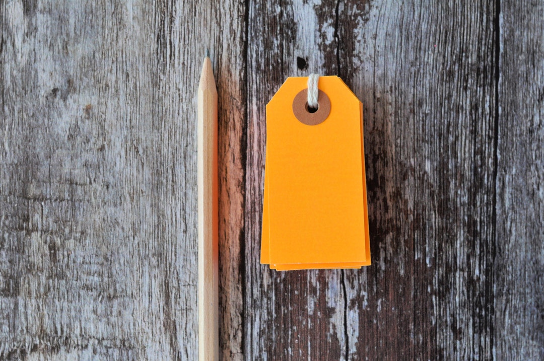 Mod Neon Orange Parcel Tags {10} DIY Craft & Scrapbooking Projects {70x ...