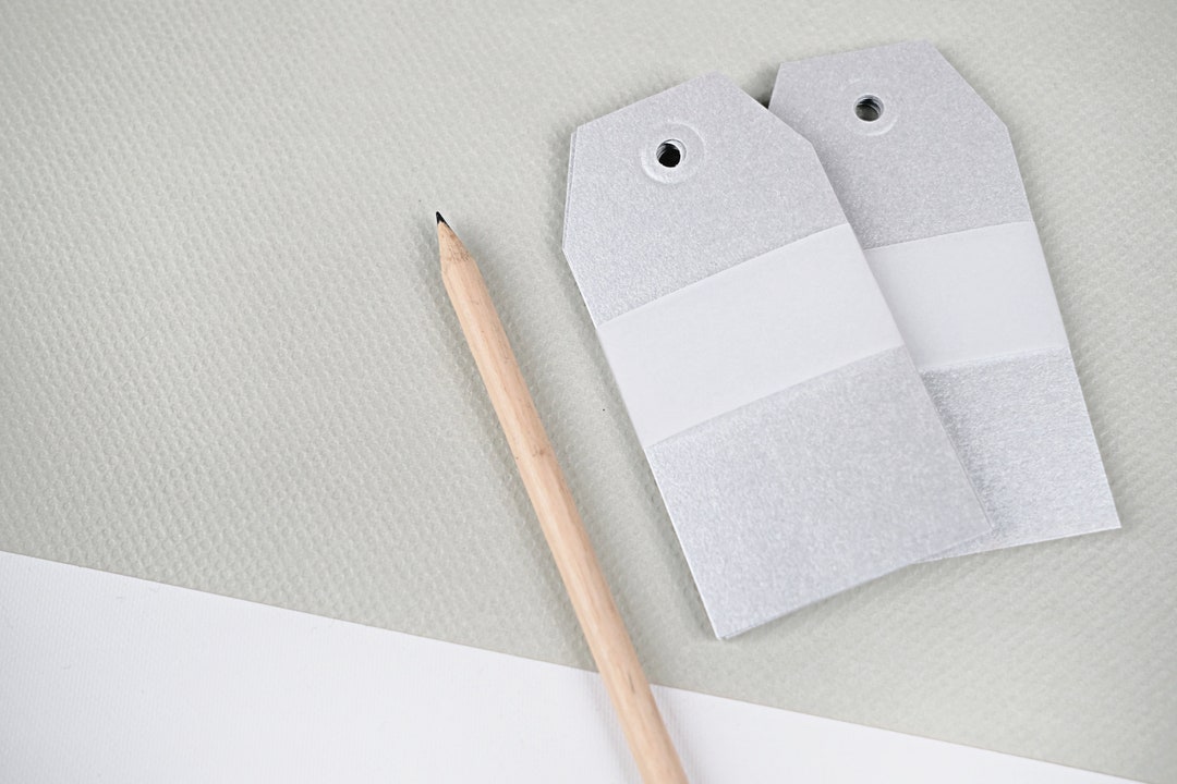 Metallic Silver Parcel Tags {pack of 10} DIY Blank Gift Labels for ...