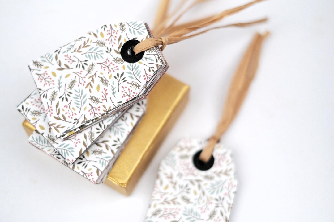 24 Rustic Parcel Tags for Holiday, Christmas, Winter, Autumn and ...