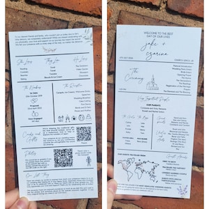 Wedding Newspaper Compact | Order of the Day DL | Wedding Day Programme ...