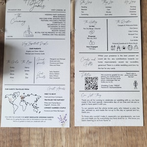 Wedding Newspaper Compact | Order of the Day DL | Wedding Day Programme ...