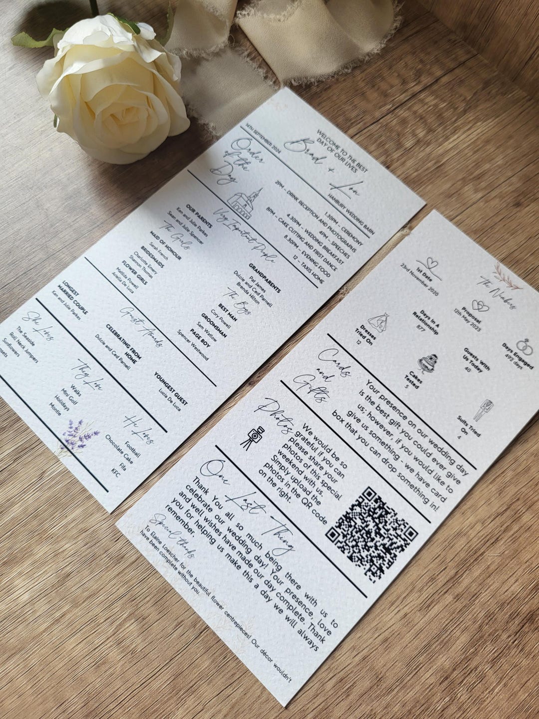 Compact Wedding Newspaper Program: Order of the Day Keepsake - Etsy