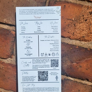 Wedding Newspaper Compact | Order of the Day DL | Wedding Day Programme ...