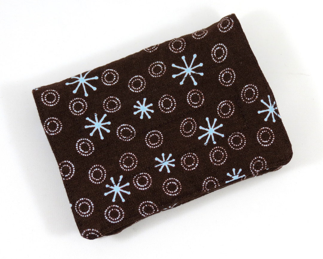 Mini Wallet - Stars and Circles (with Credit Card Slots and Zipper Coin ...