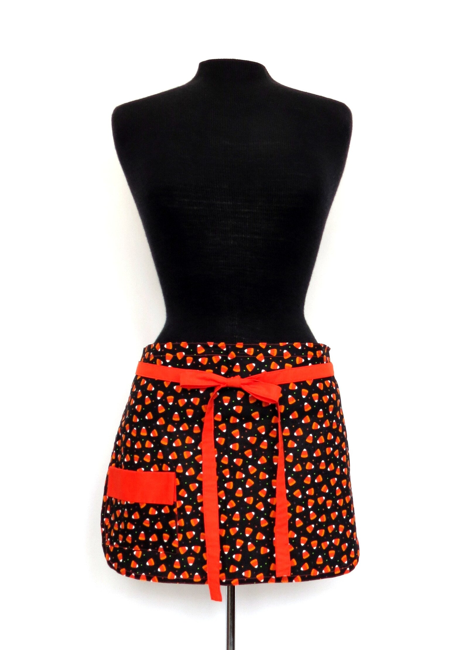 Apron Half Candy Corn extra Long Ties - Etsy