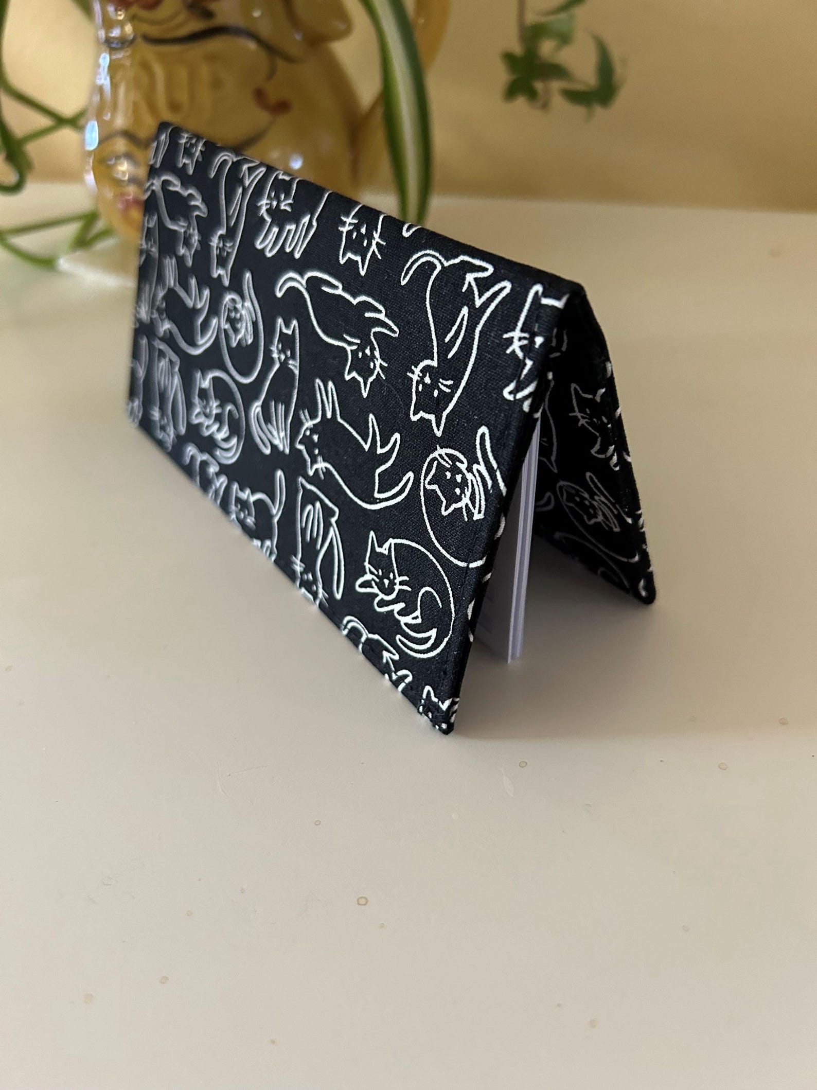 Checkbook Cover, CATS (white Silhouette), Includes Current Dated Check ...