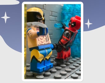 3D Printed Deadpool Minifigure With Spare Head & Mini Deadpool - Etsy