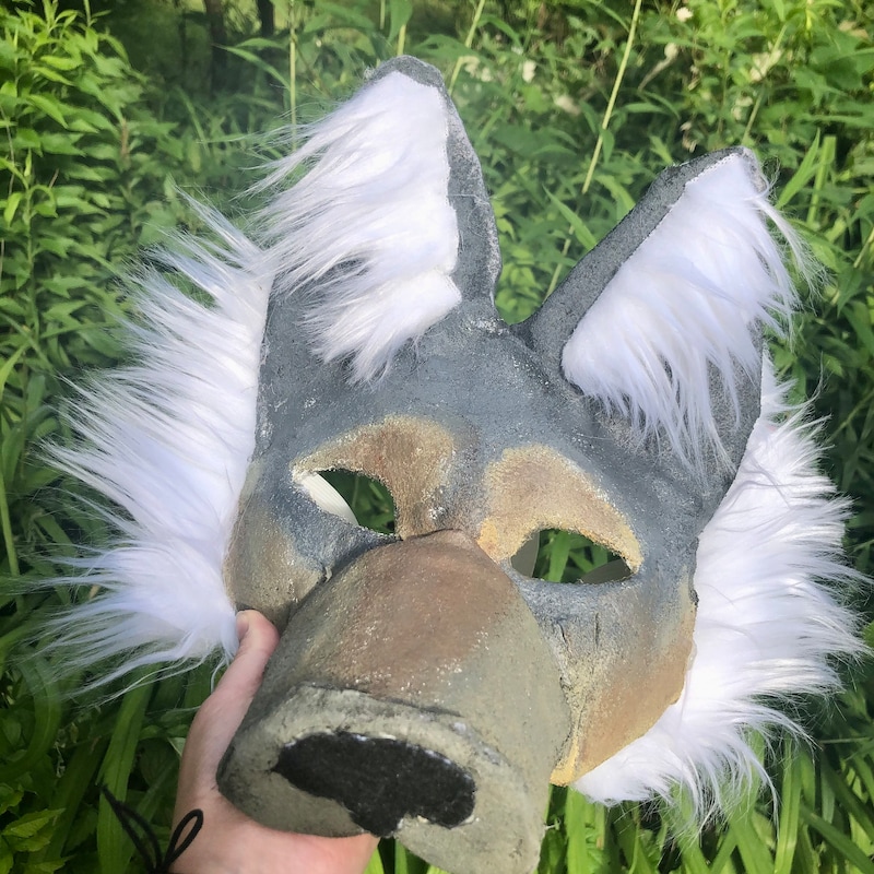 Grey Wolf Therian Mask - Etsy