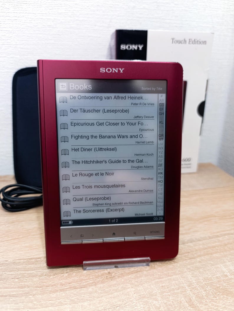 Rare Sony Reader PRS-600 Touch Edition – Electronic Book / Red Rare ...