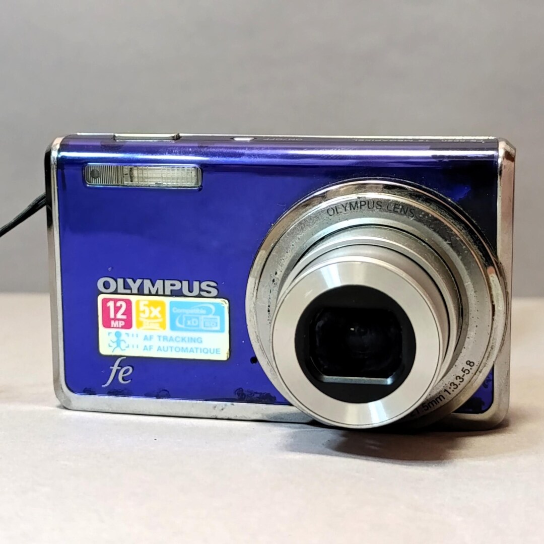 OLYMPUS FE-5020 12MP Compact Digital Camera Ocean Blue - Ready to Work ...