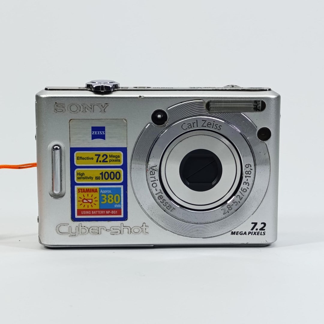 Sony Cybershot DSC-W35 7.2 MP Compact Digital Camera Silver SD 2 Gb ...