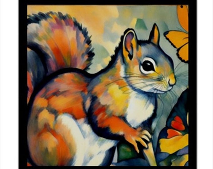 Squirrel Halloween Ghost Ceramic Art Tile Decorative Glossy Tile for ...