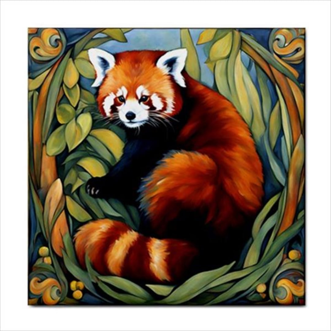 Red Panda Ceramic Tile Backsplash Home Decor Wall Art - Etsy Canada