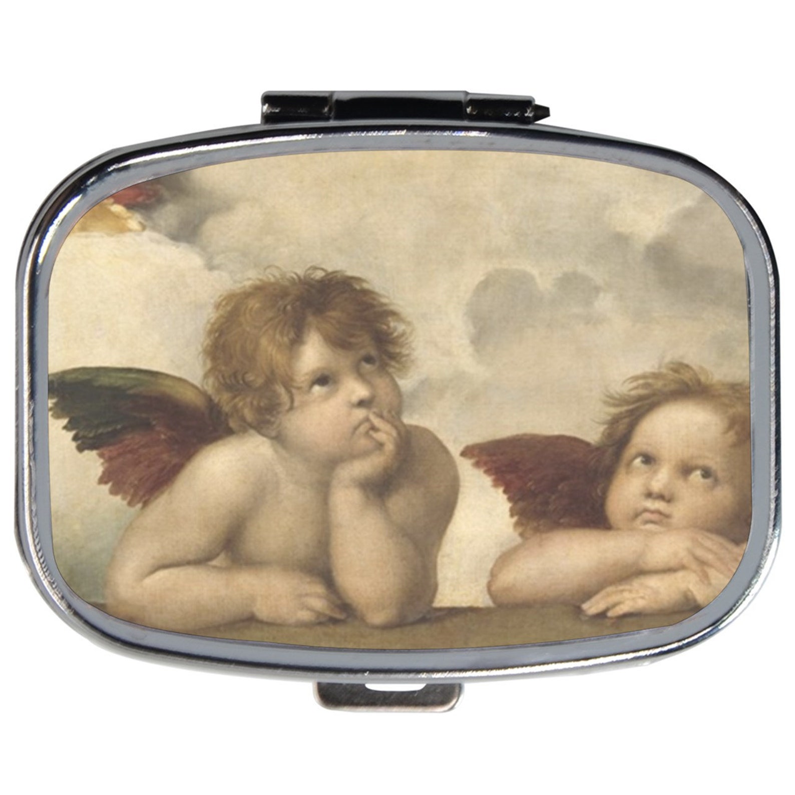Angels Sistine Madonna Pill Box for Medication Vitamins Travel Purse ...