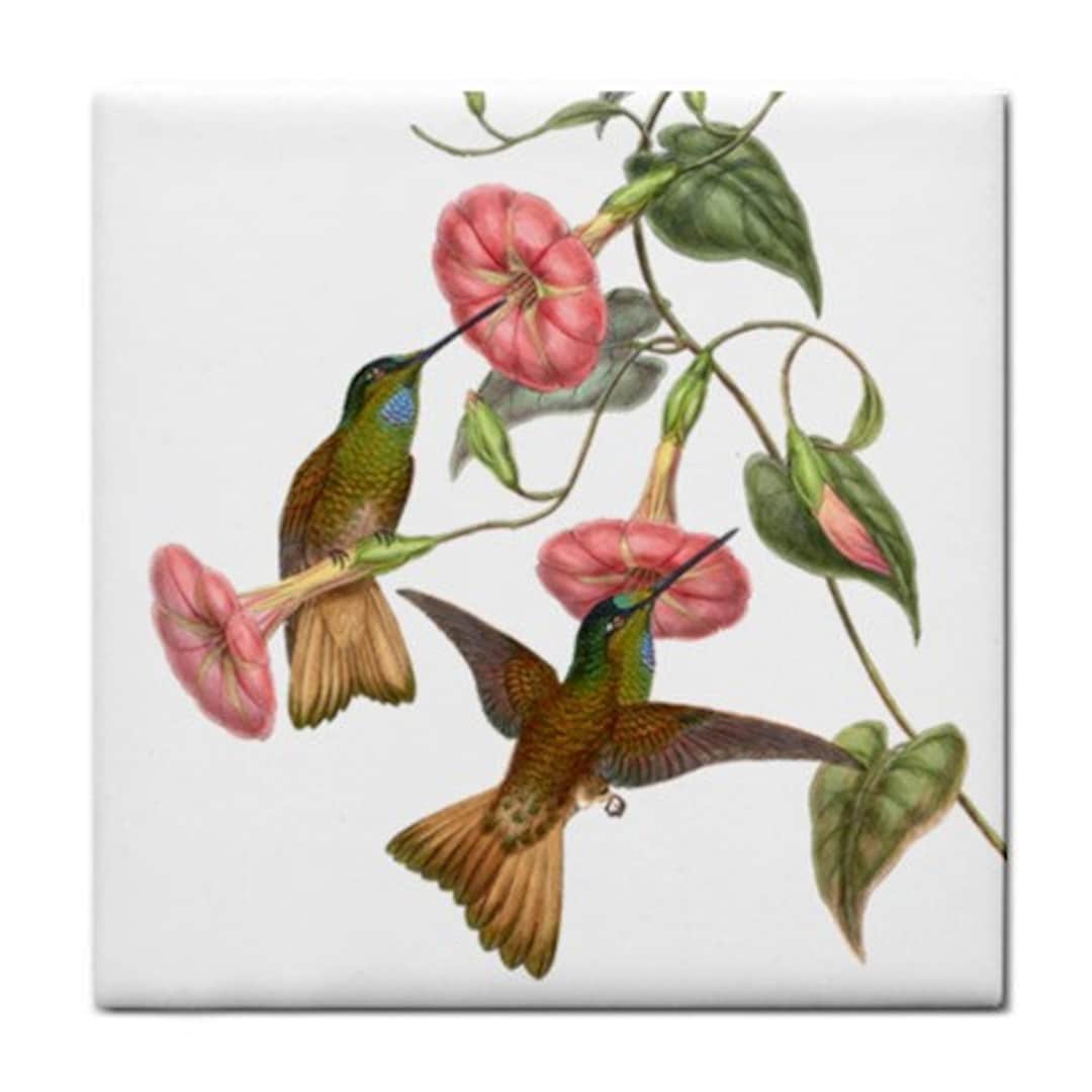 Hummingbirds Ceramic Tile Art Backsplash Home Wall Decor 4.25x4.25 ...