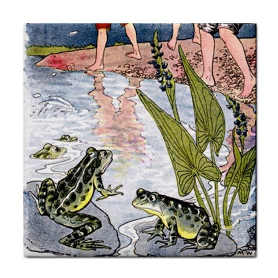 Frog Pond Ceramic Tile Art Backsplash Home Wall Decor - Etsy