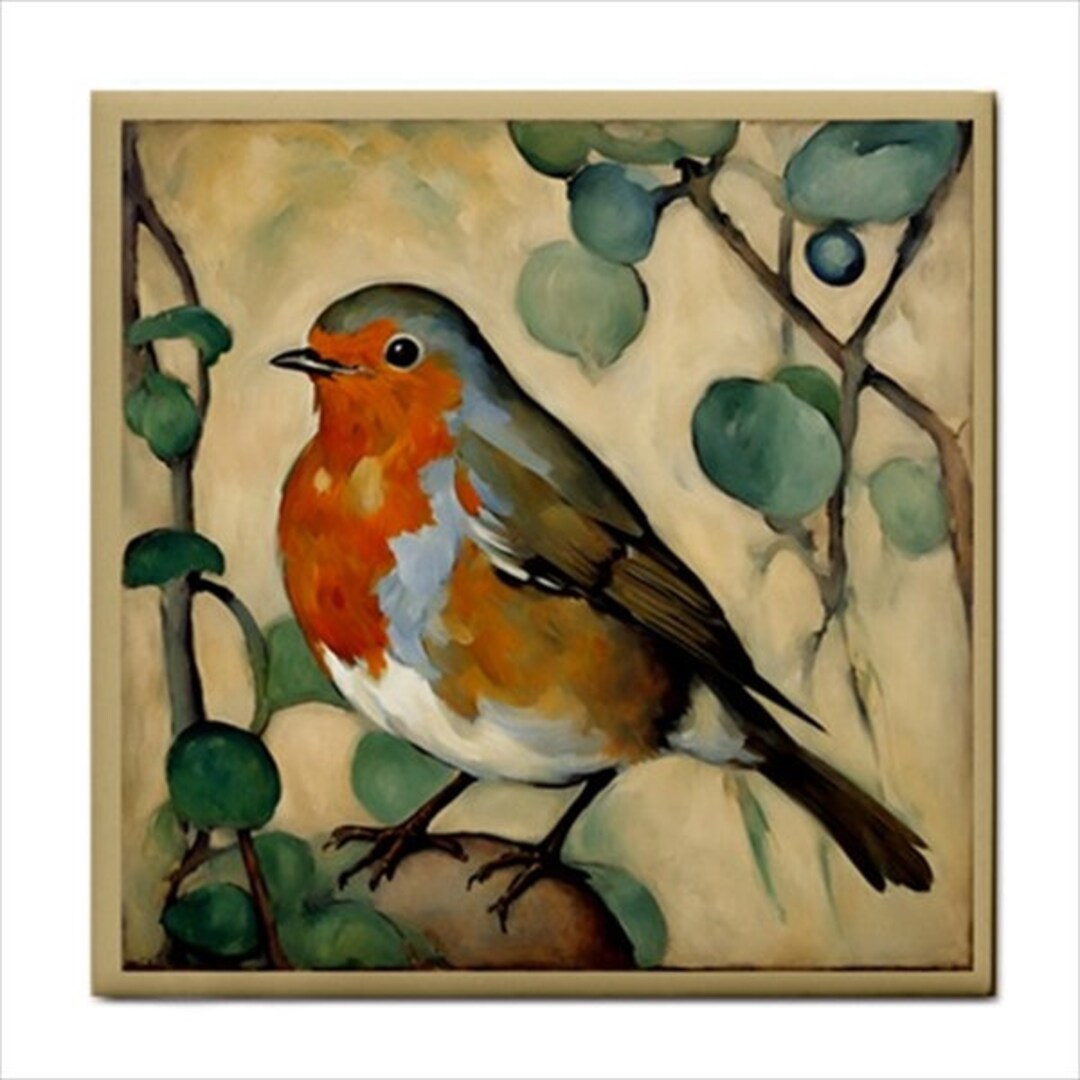 Robin Ceramic Tile Bird Art Backsplash Home Wall Decor - Etsy
