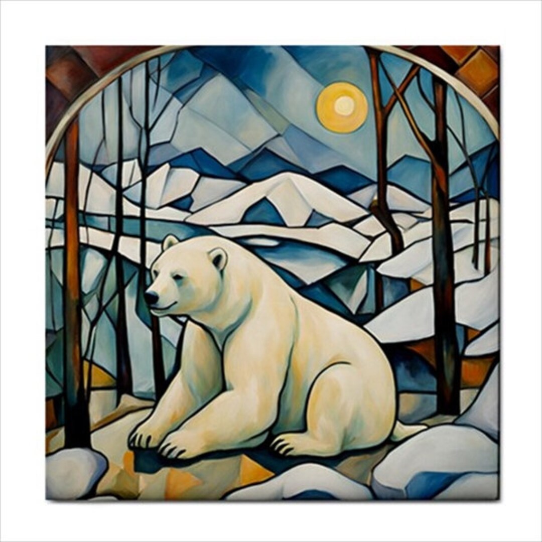 Polar Bear Ceramic Tile Backsplash Arctic Snow Home Wall Decor Art - Etsy