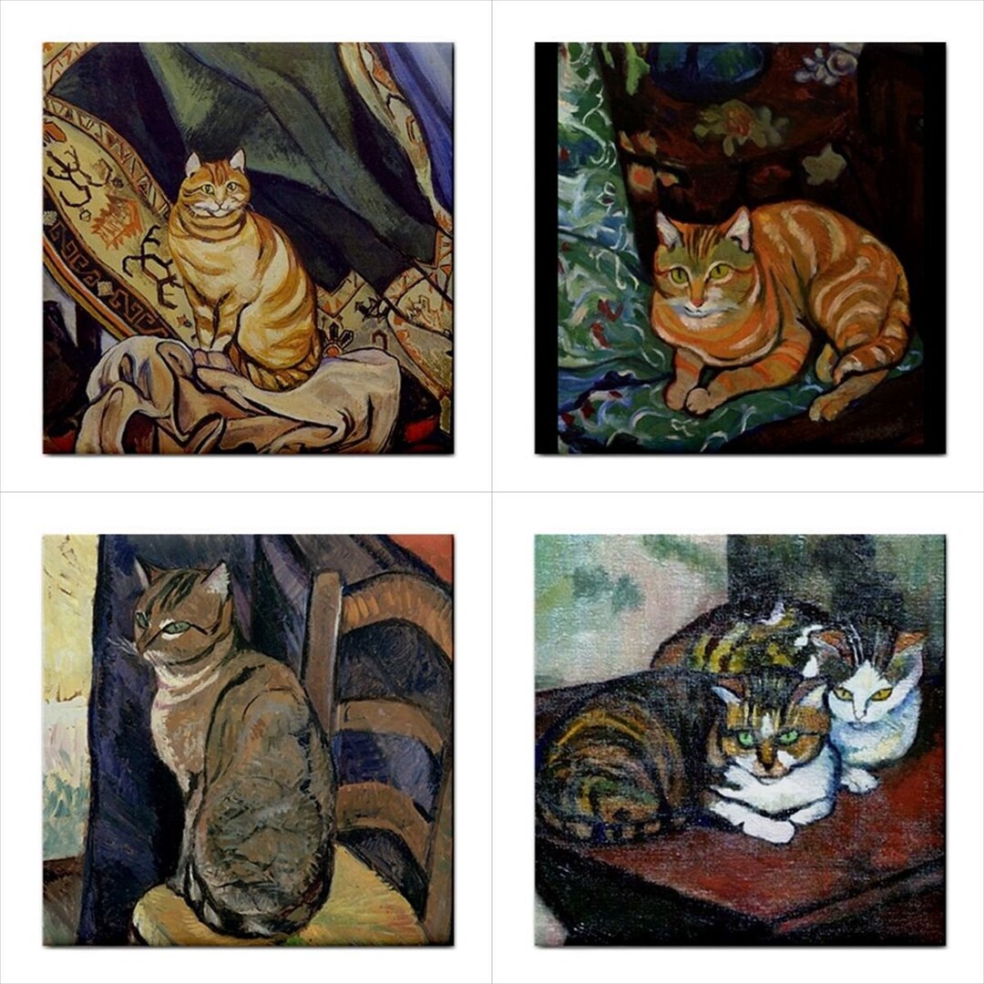 Cats Suzanne Valadon Art Ceramic Tiles Set Home Decor Kitchen Bathroom ...