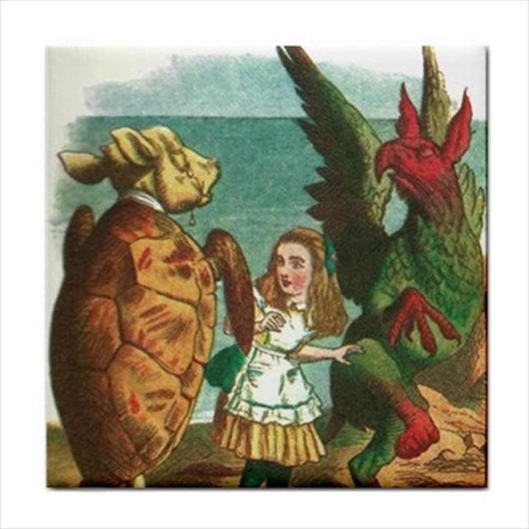 Alice in Wonderland Mock Turtle Color Ceramic Tile - Etsy
