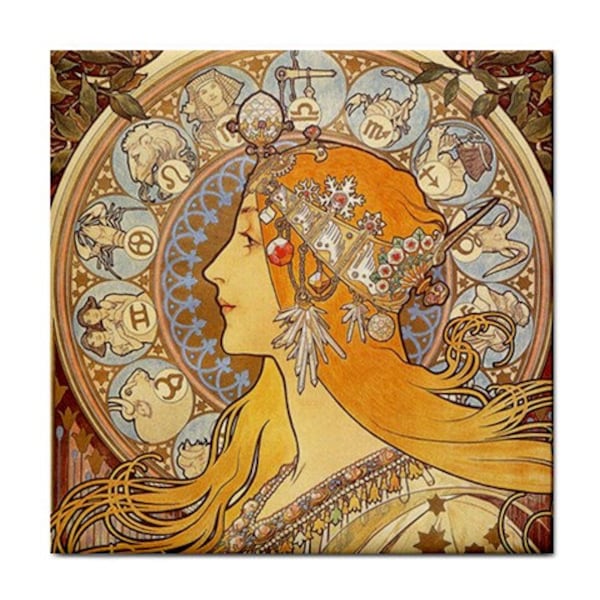 Mucha Tiles - Etsy