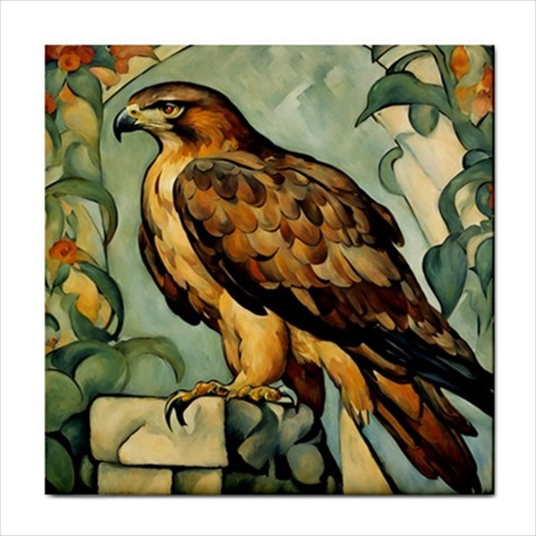 Hawk Ceramic Tile Art Backsplash Home Wall Decor - Etsy