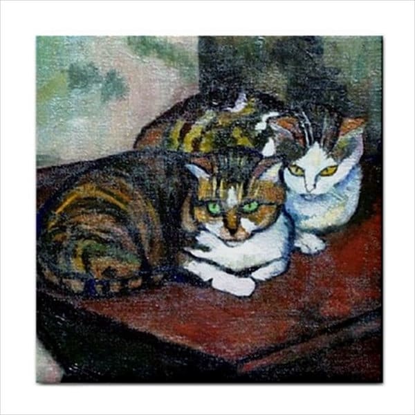 Cats Suzanne Valadon Art Ceramic Tiles Set Home Decor Kitchen Bathroom ...