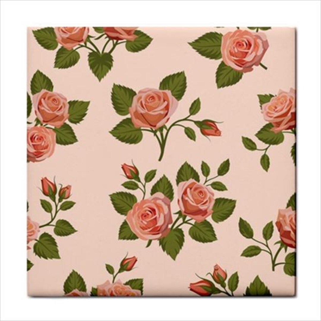 Pink Roses Ceramic Tile Art Backsplash Home Accent Wall Home Decor for ...