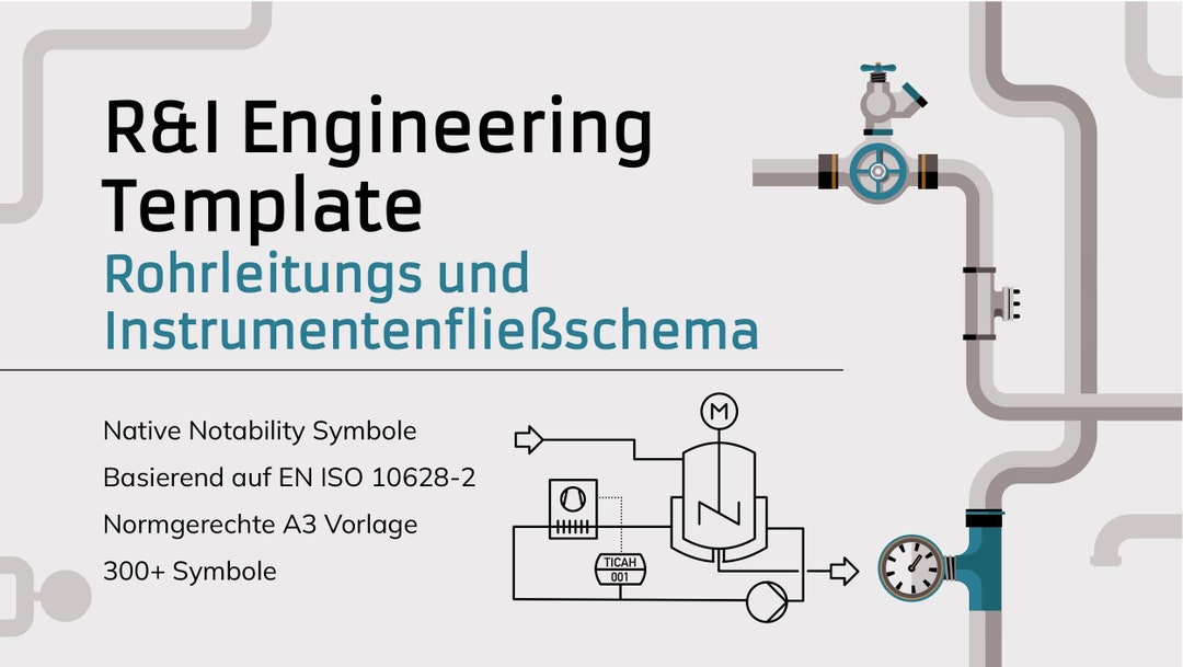 P&I Template According to EN ISO 10628-2 for Notability - Piping and ...