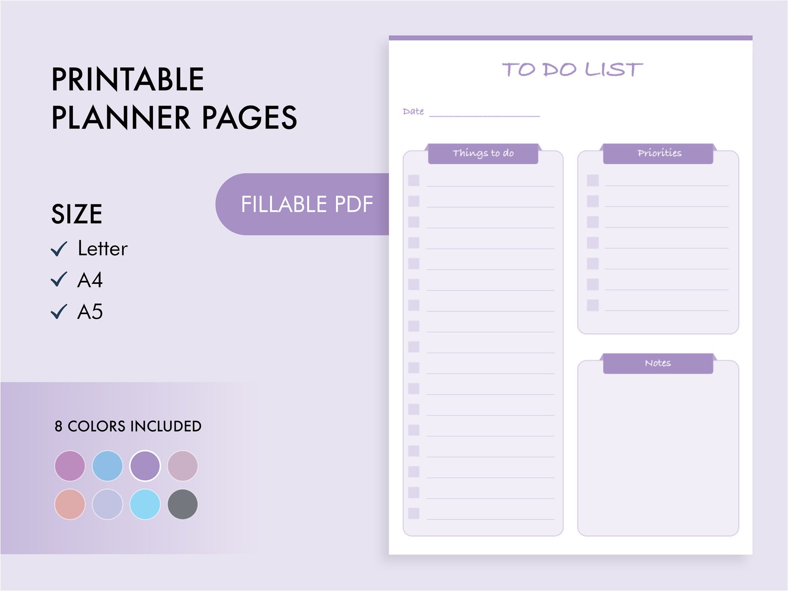 Editable to Do List Template, Minimal to Do List Printable, Fillable ...