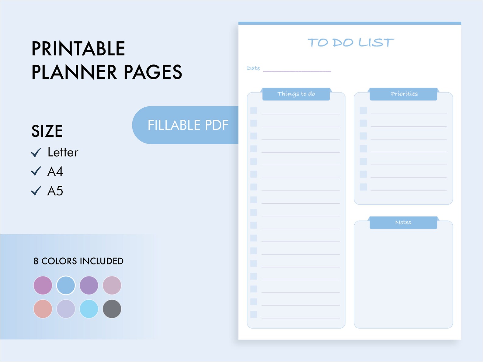 Editable to Do List Template, Minimal to Do List Printable, Fillable ...
