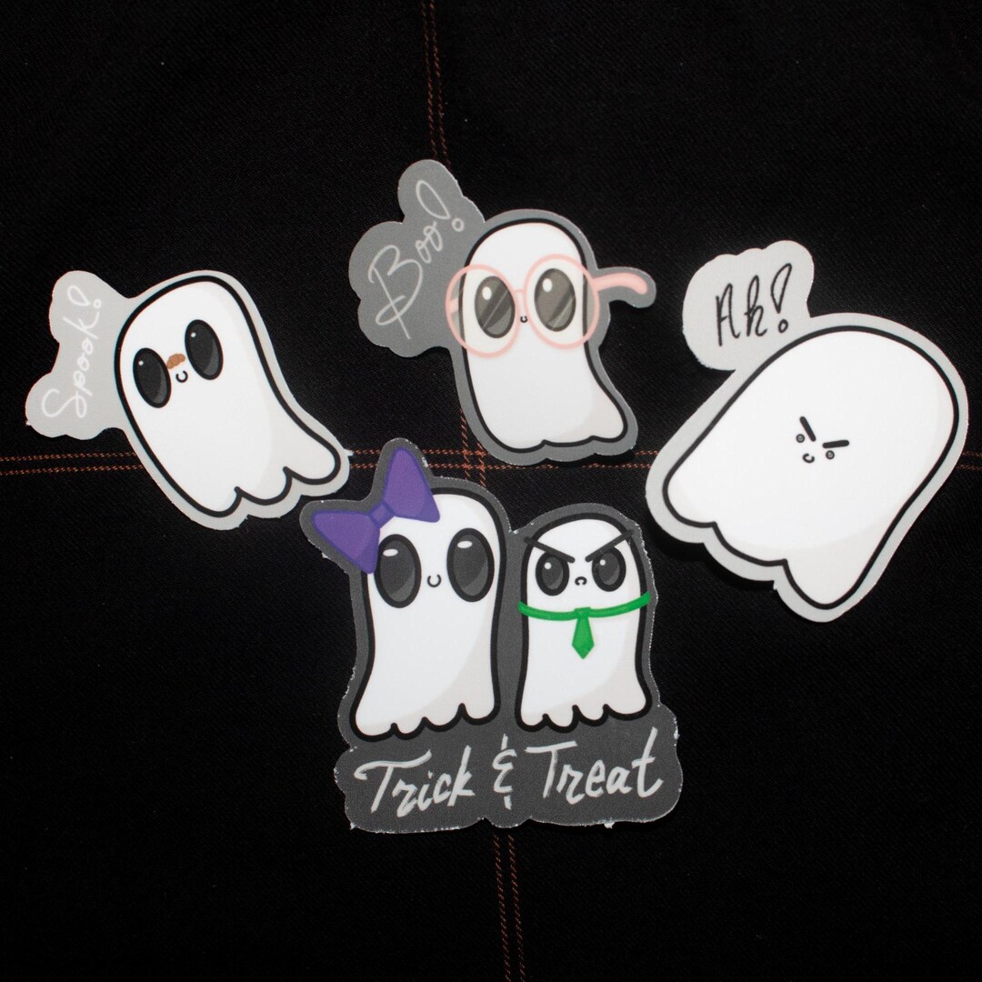 Ghost Pack Stickers Die-cut, Glossy, Water-resistant, Ghost, Cute - Etsy