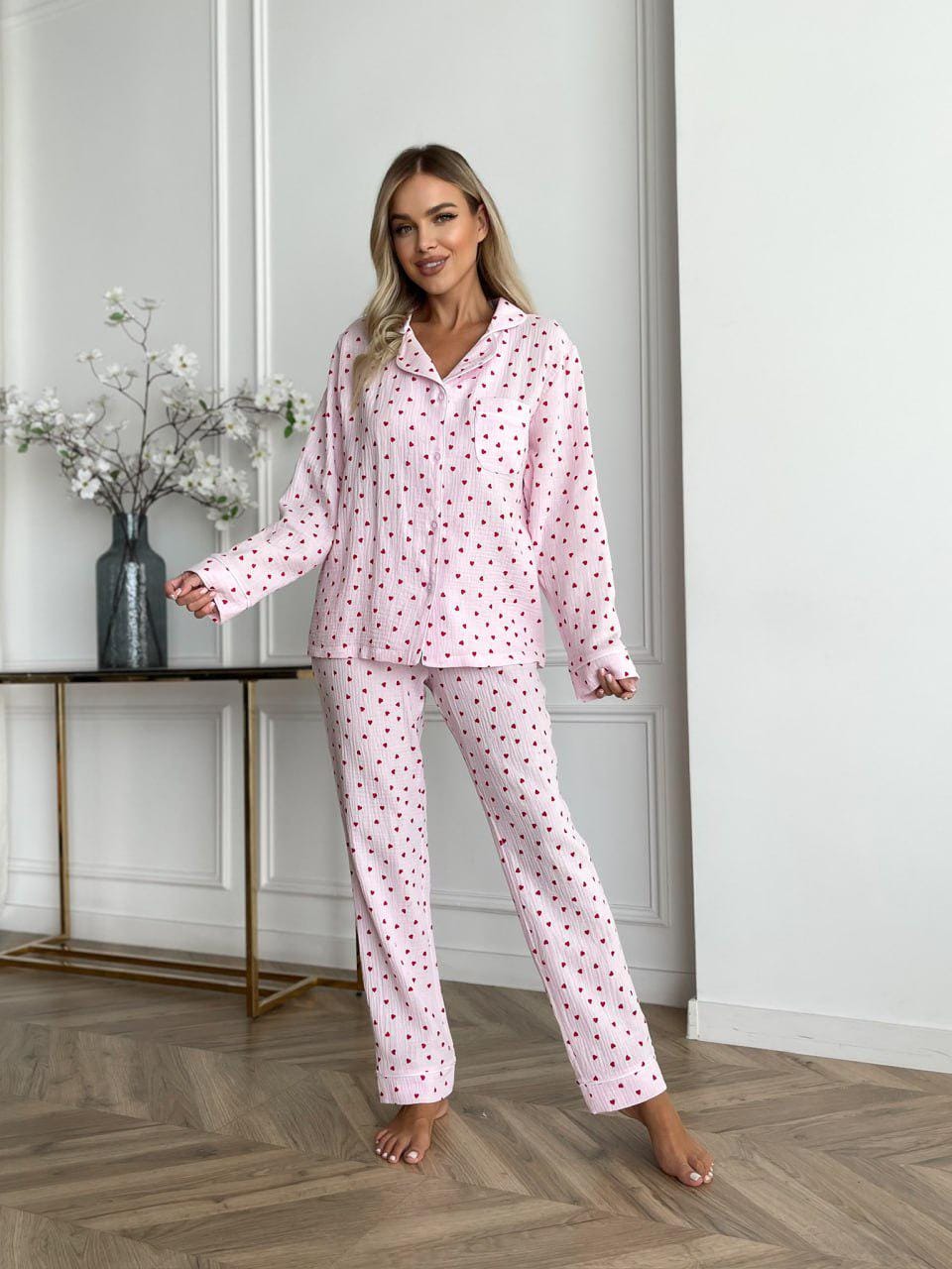 Muslin Sleepwear Crinkled Cotton Pajamas Muslin Home Clothes Wedding ...