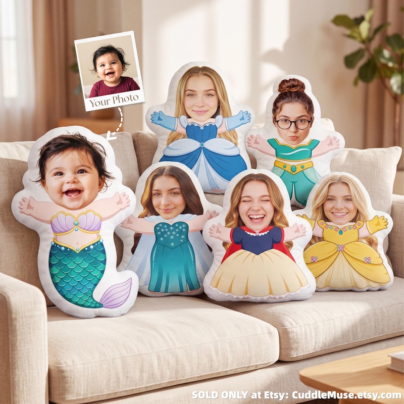 Kids Face Princess Pillow - Etsy