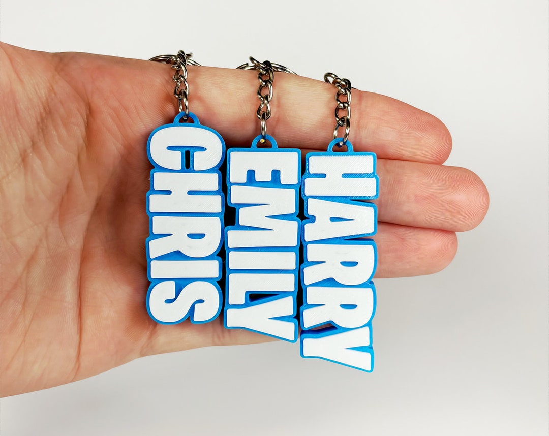 Personalised Battle Royale Name Keyring | Custom 3D Printed Keyring ...
