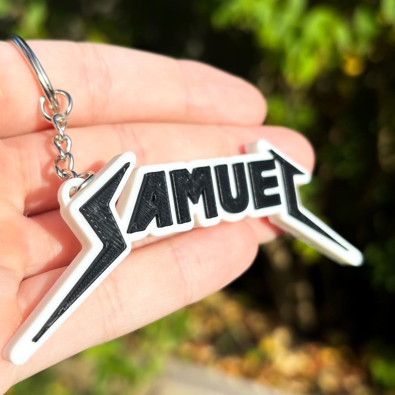 Metal Band Custom Keychain - Etsy