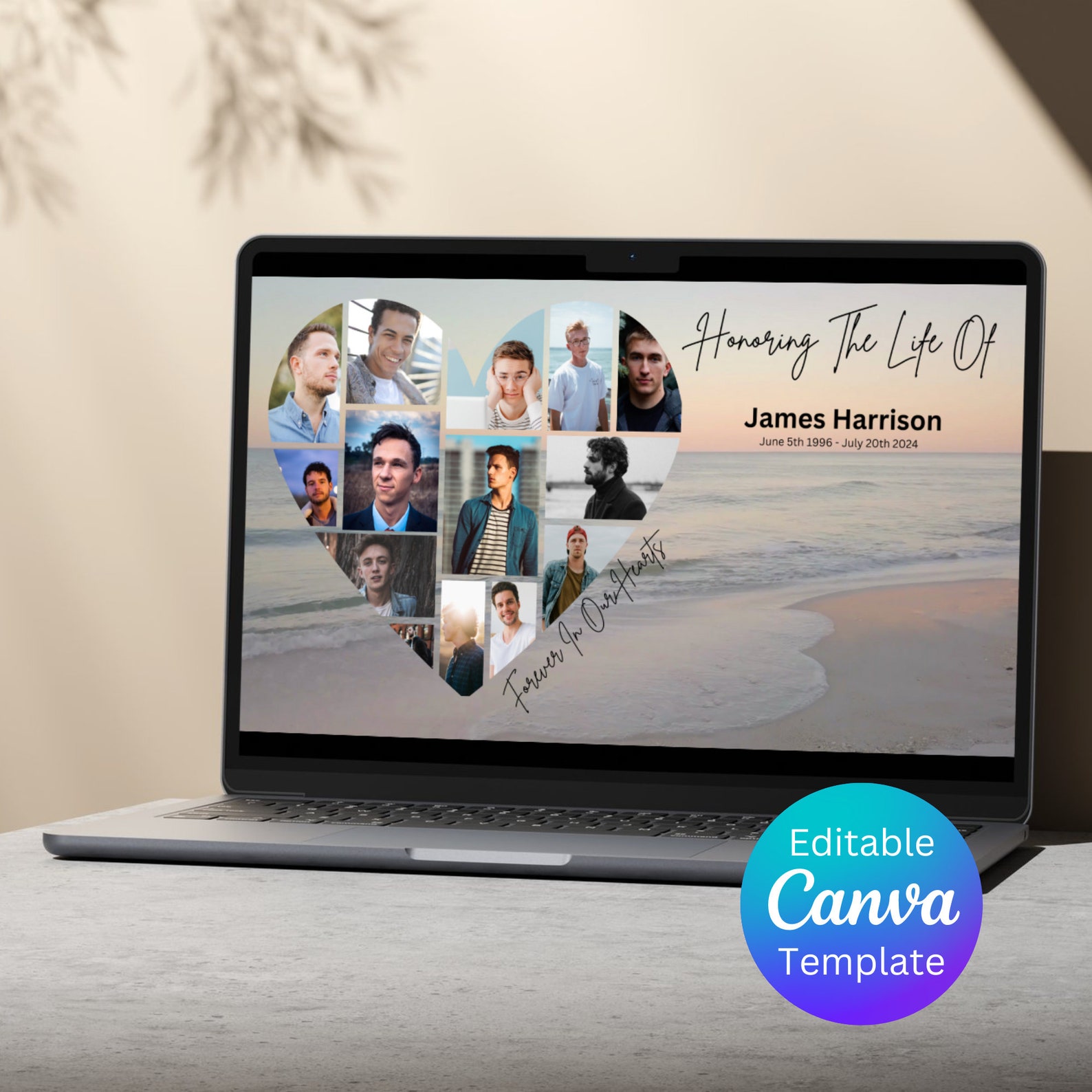 Funeral Slideshow, Heart Collage Slideshow, Celebration of Life Video ...