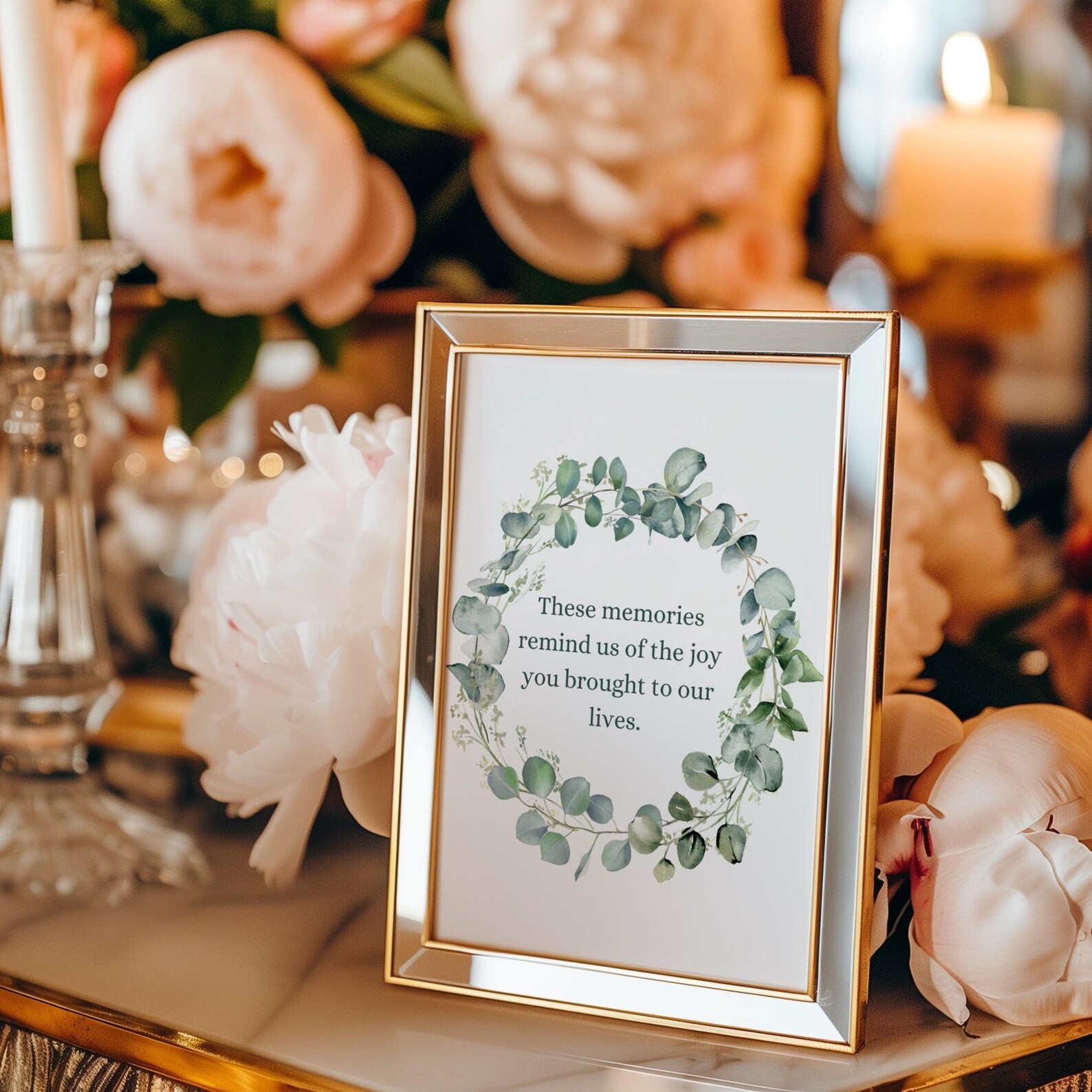 Funeral Table Sign, in Loving Memory, Celebration of Life Decor, 5x7 ...