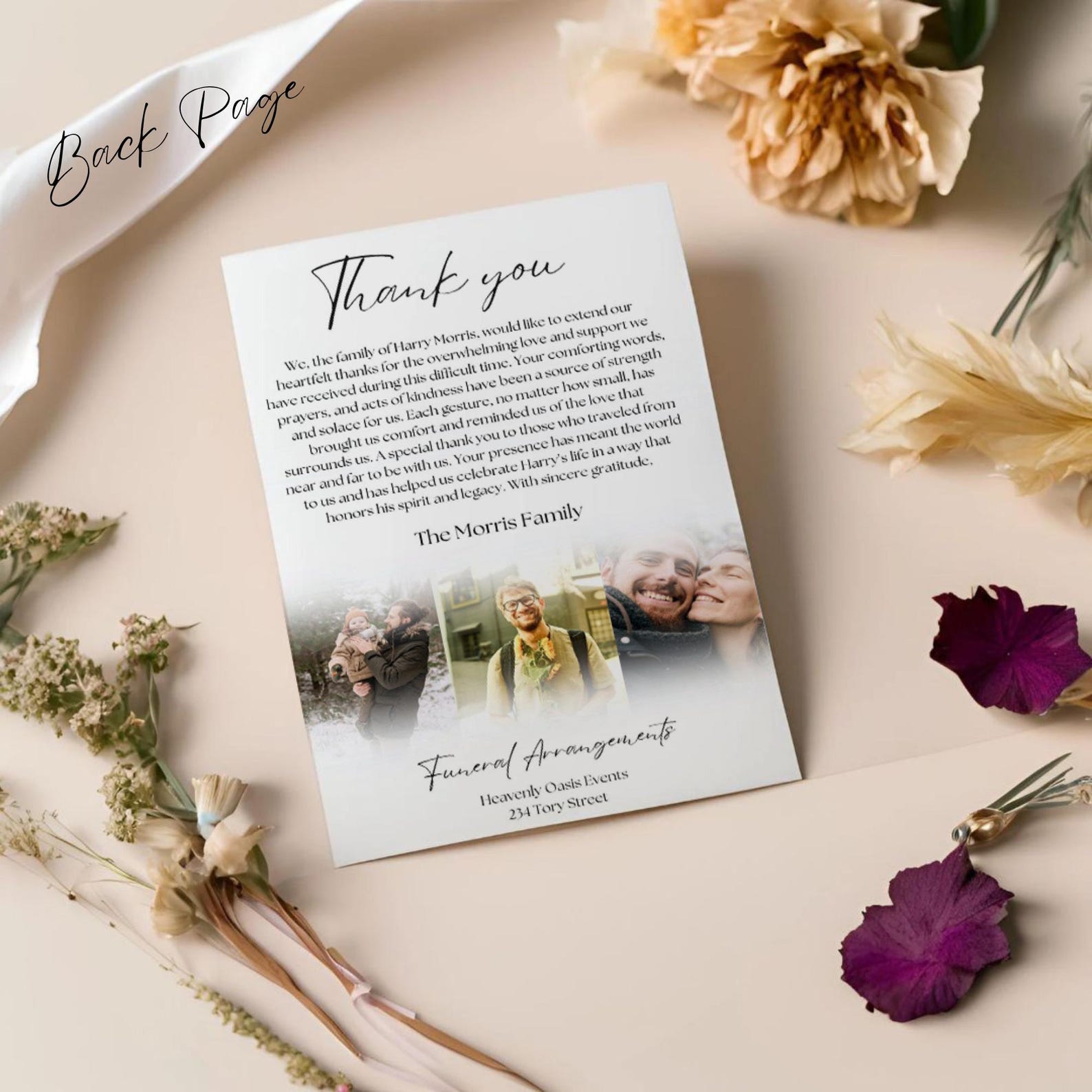 Minimalistic Funeral Program, Order of Service, Obituary Template, Memorial Program, Memorial ...