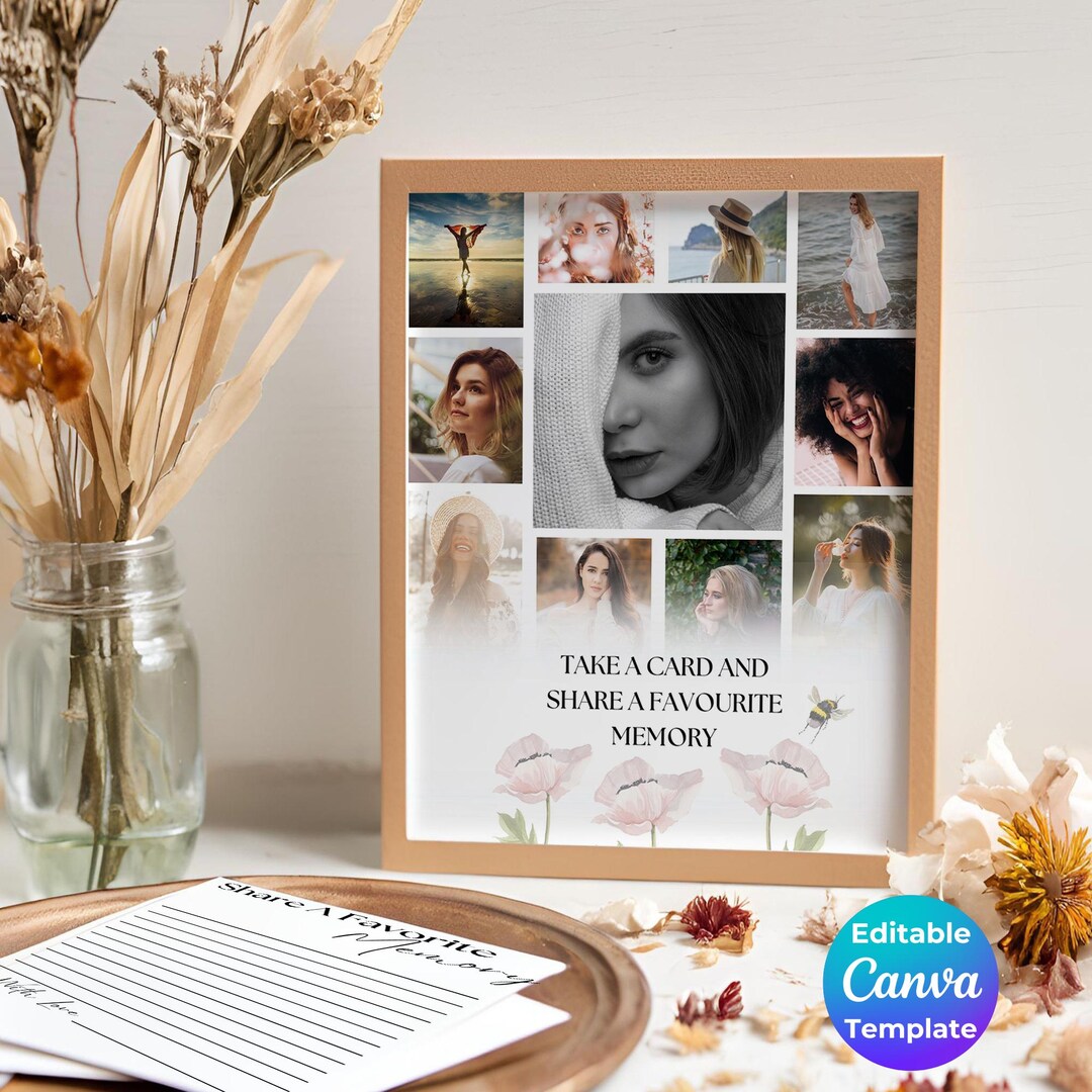 Share a Memory Card Template, Personalized Favorite Memory, Memorial ...