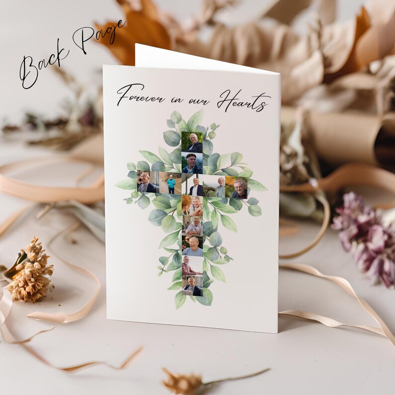 Green Cross Funeral Program, Order of Service, Obituary Template ...