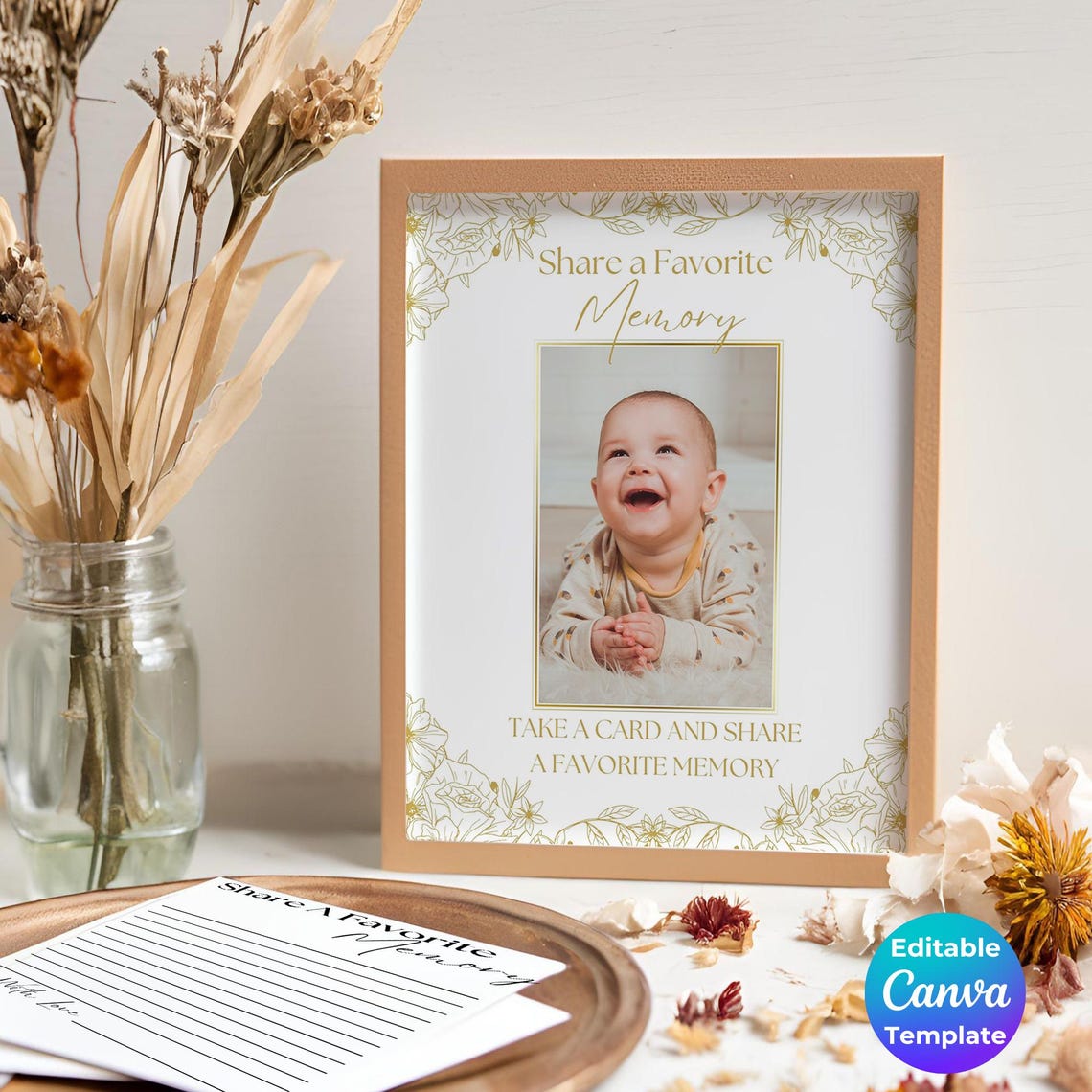Share a Memory Card Template, Personalized Favorite Memory, Memorial ...